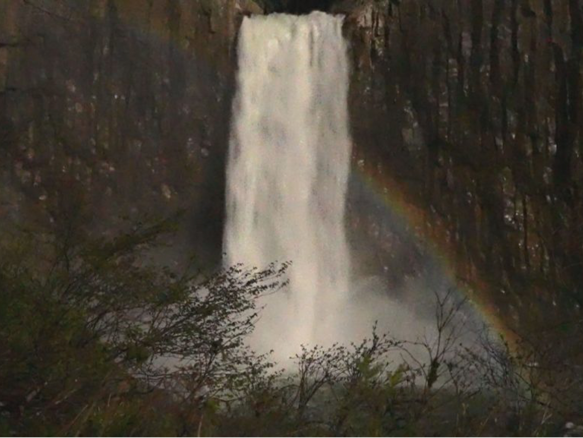 Naena Waterfall Moonbow, a rainbow appearing in the moonlight (Myoko ...